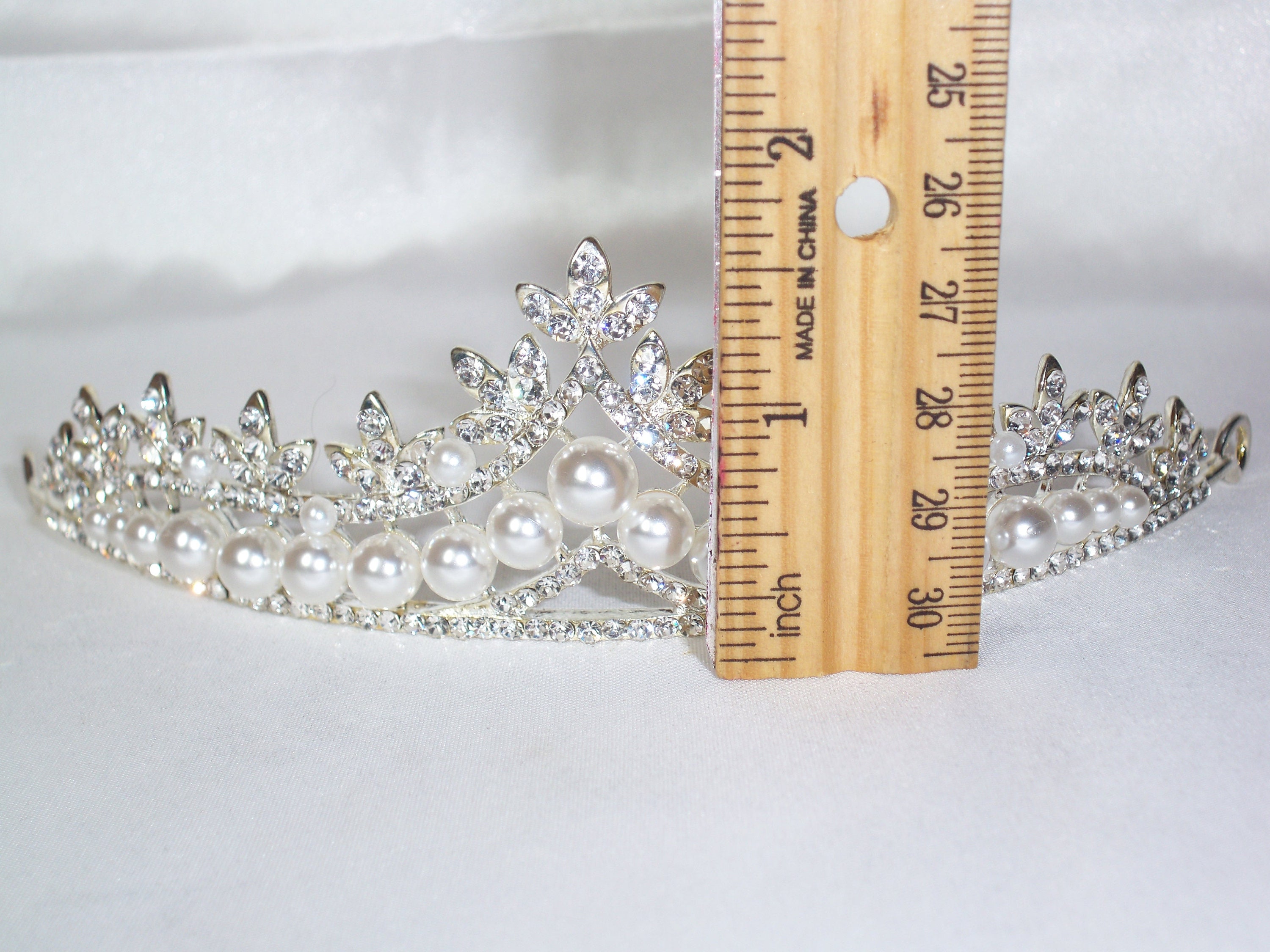 Rhinestone Pearl Bridal Tiara Birthday Tiara Party Tiara - Etsy