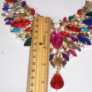 Multi Color Rhinestone Necklace, Necklace Set, Rhinestone Necklace Set ...