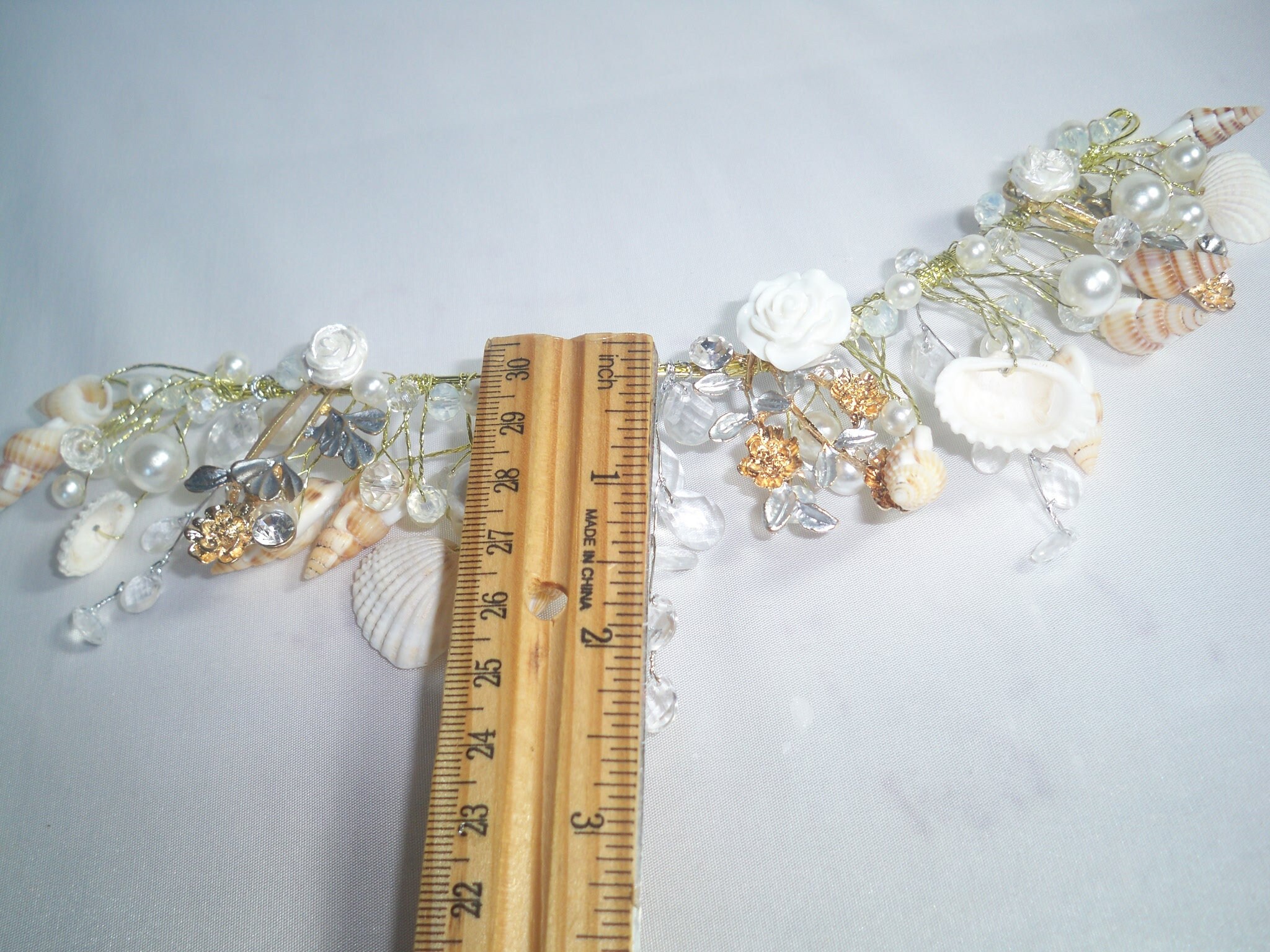 Natural Shell Tiara, Gold Tiara Crown, Wedding Tiara, Shell Crown ...