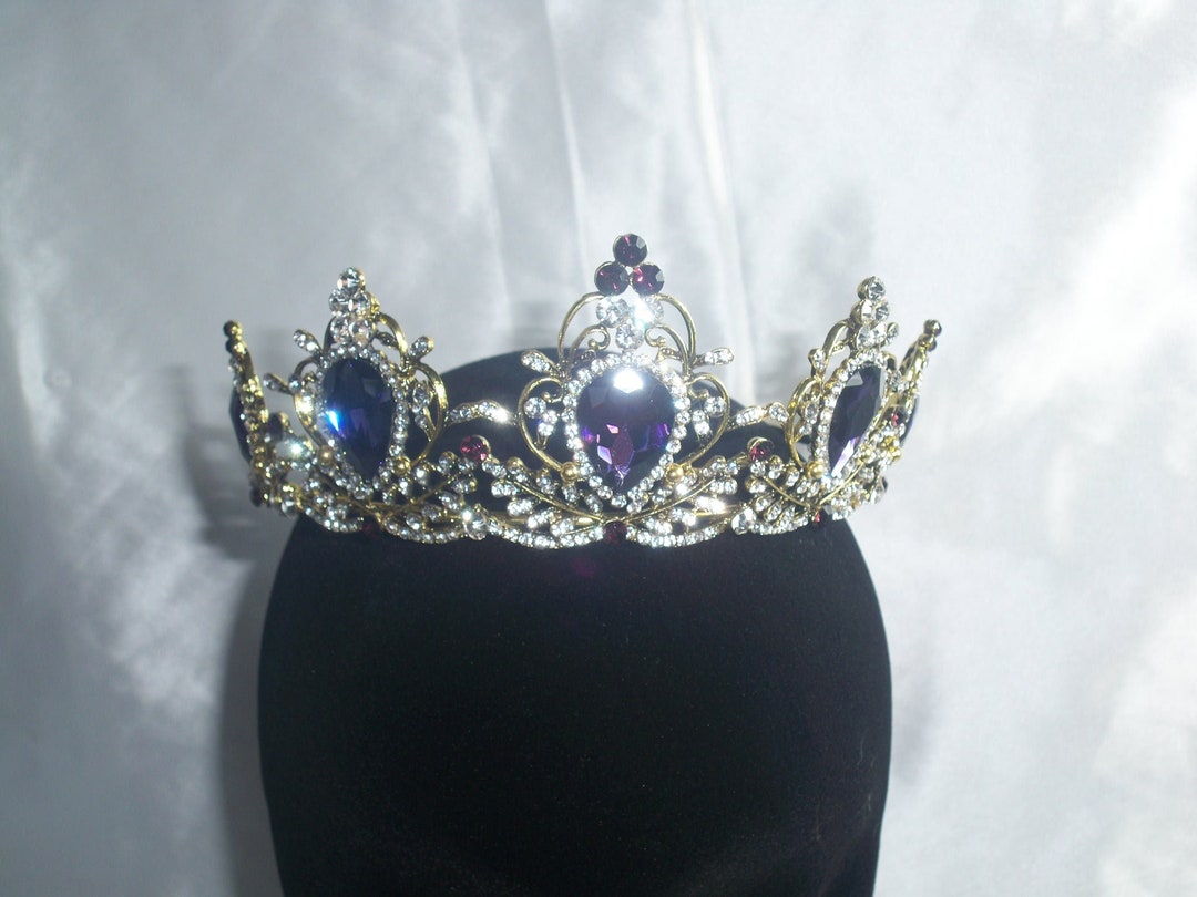 Purple Tiara, Wedding Bridal Tiara, Prom Homecoming Party Formal ...