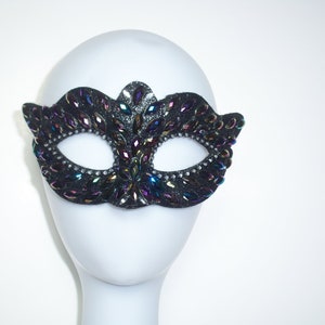Black Rhinestone Rhinestone Mask,bridal Wedding Mask, Halloween Mask ...