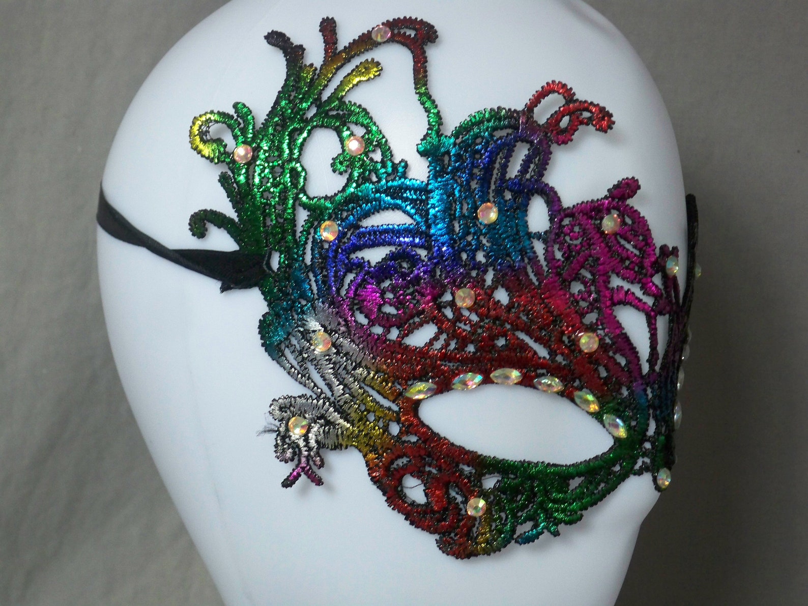 Multi Color Mask Rainbow Mask Halloween Mask Masquerade | Etsy