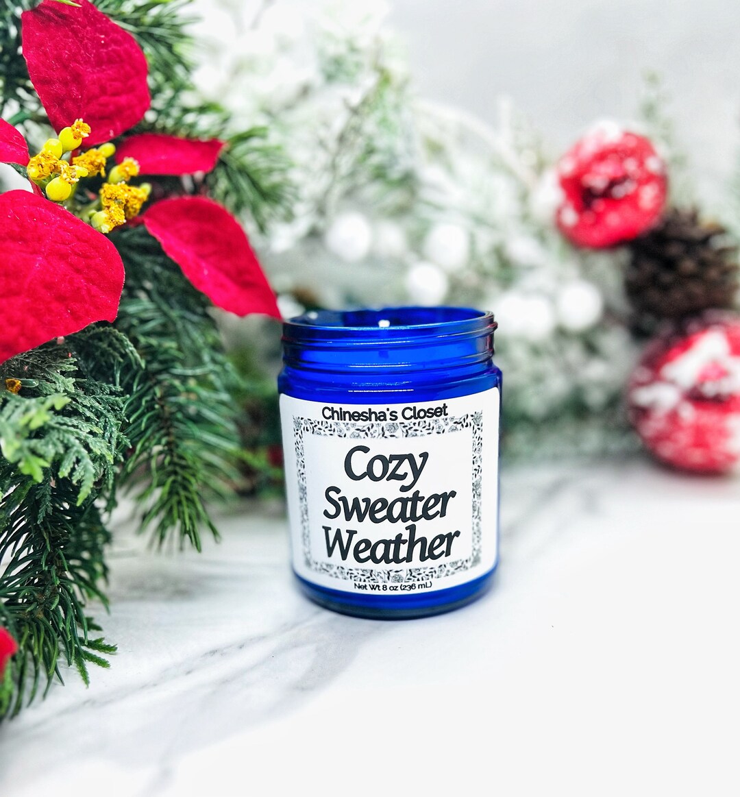 Cozy Sweater Weather Soy Candle, Wood Wick Option, Christmas Gift - Etsy