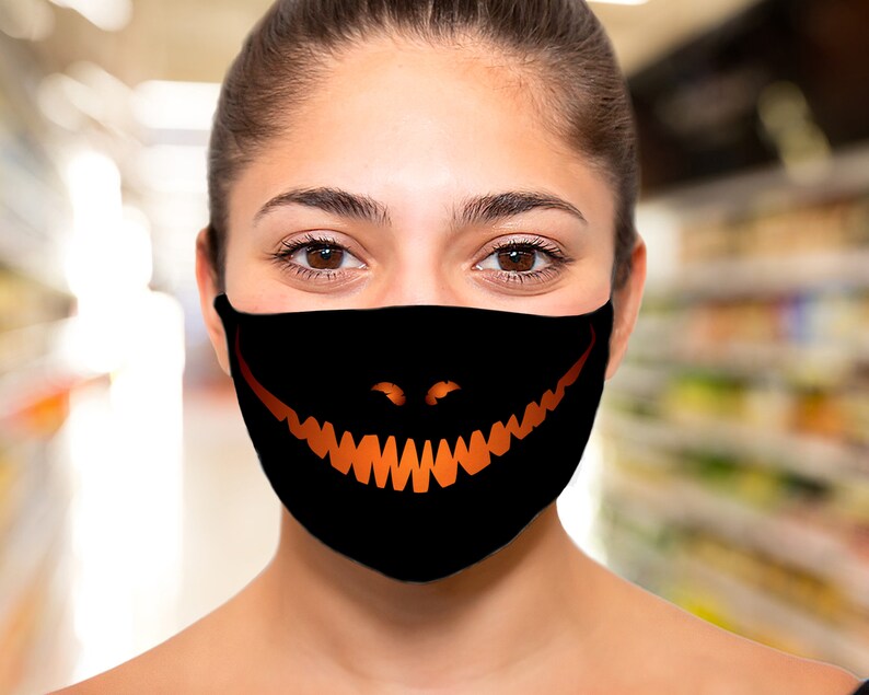 Smiley Face Handmade Face Mask Unisex Face Mask Creepy Smile Etsy