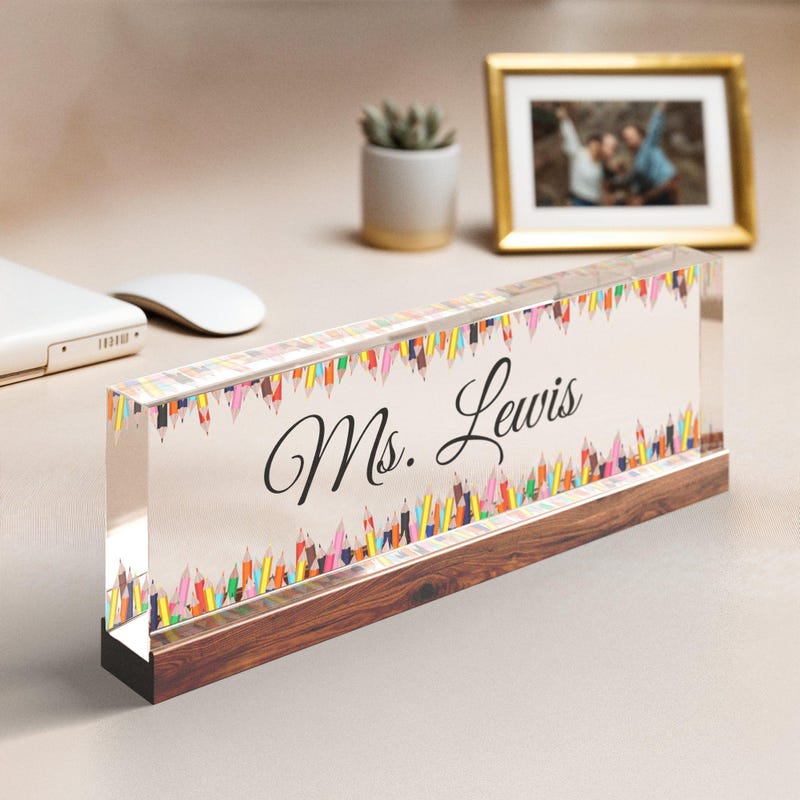 Teacher Name Plate - Etsy