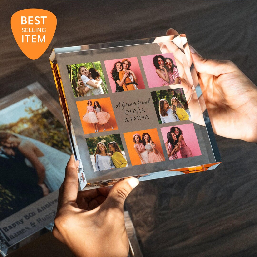 Acrylic Photo Block Custom Collage for Engagement Gifts, Acrylic Block ...