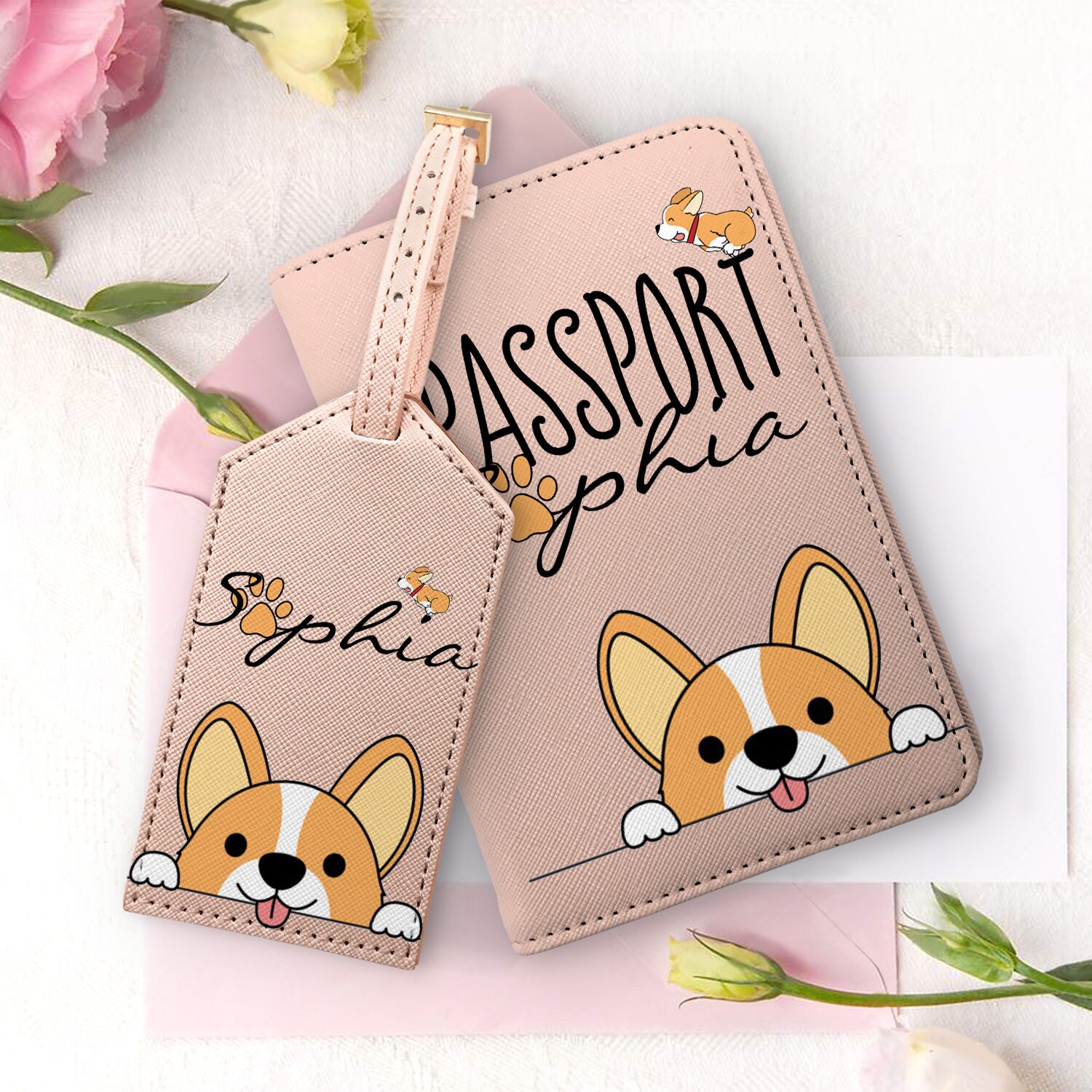 Lindo Corgi personalizado pasaporte titular Animal perro - Etsy España
