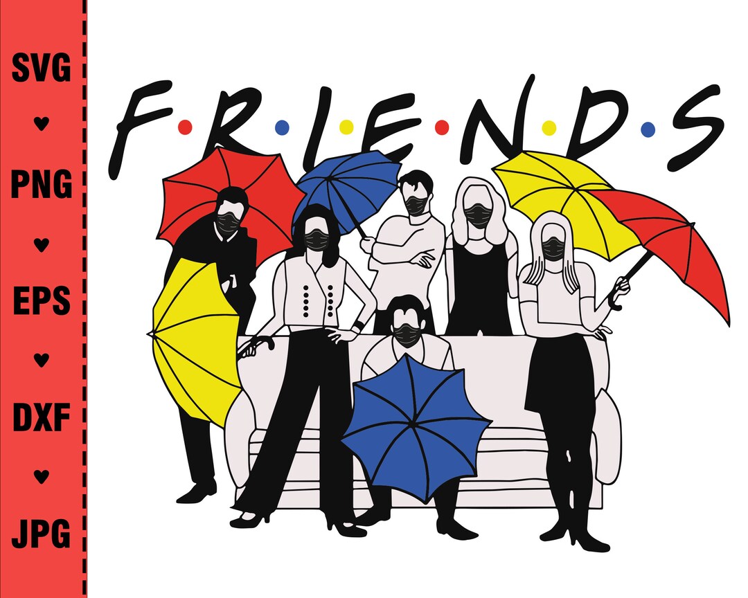 Mask Friends SVG Bundle, Friends Tv Show SVG Bundle, Friends Clipart ...