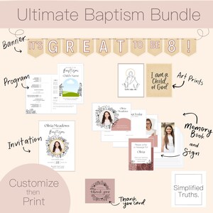 Baptism Template LDS Primary Come Follow Me It’s Great to Be 8 ...