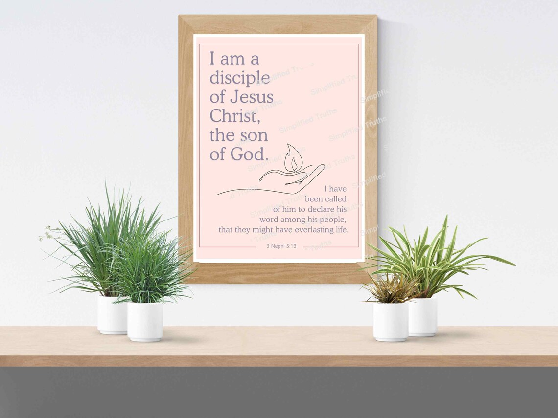 2024 Youth Theme I Am a Disciple of Christ Young Women LDS Poster for ...
