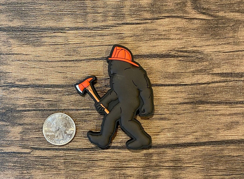 Bigfoot Firefighter Magnet: 3D PVC Sasquatch Magnet - Etsy