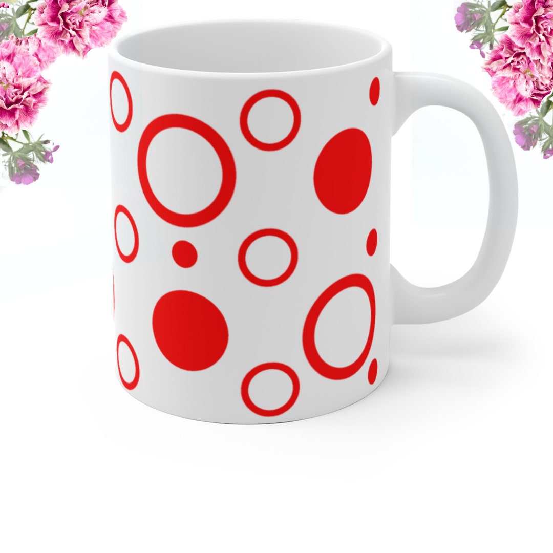 Coffee Mug With Polka Dots | Polka Dot Coffee Mug | Polka Dots Mug ...
