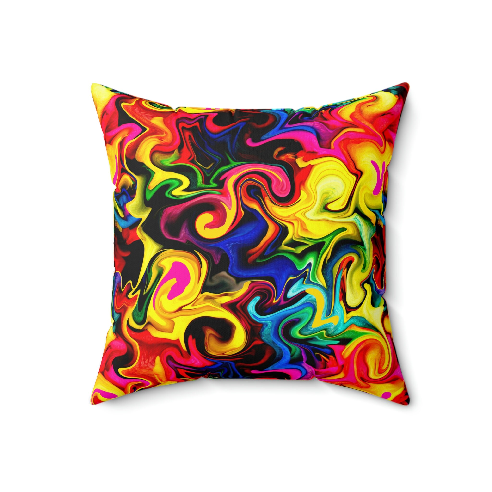 Rainbow Colored Throw Pillow Cushion A Decorative Colorful Throw Pillow ...