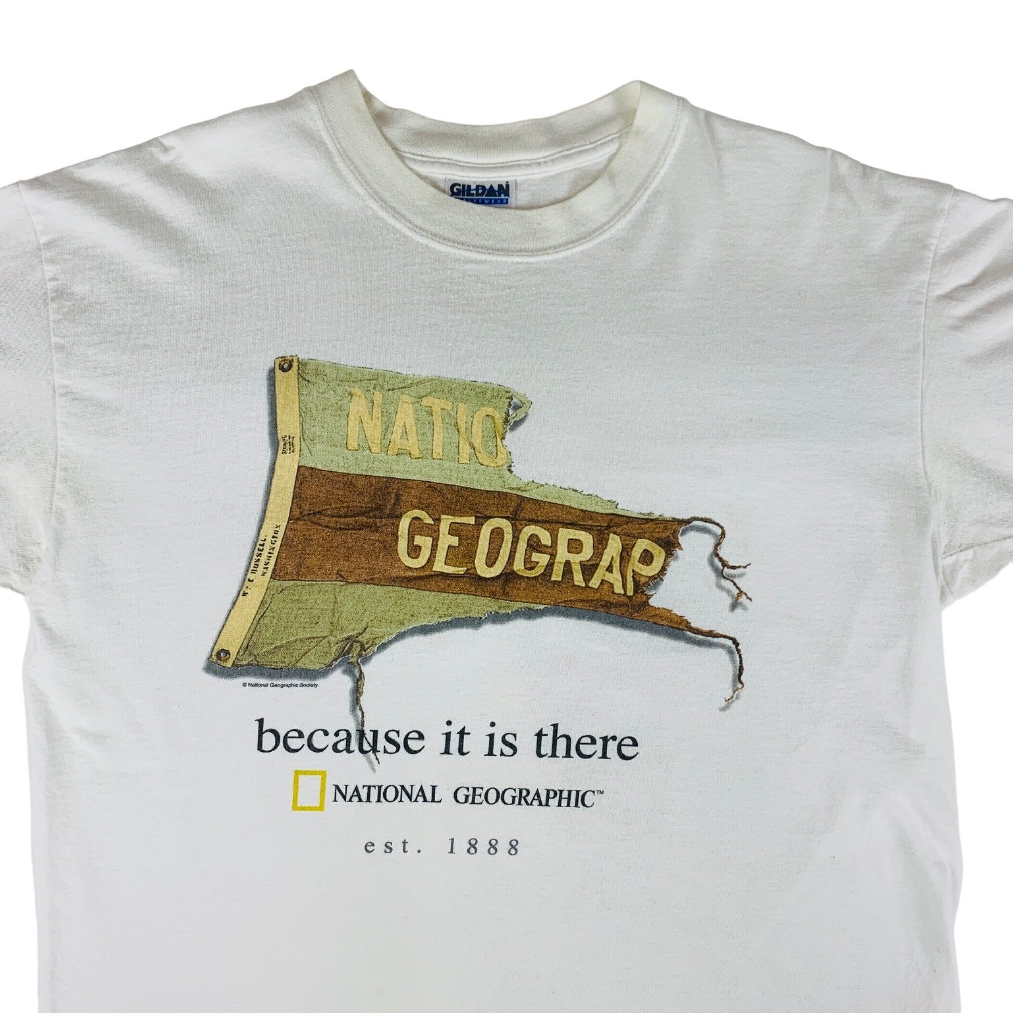 Vintage National Geographic T-shirt Because It is There Tee L - Etsy