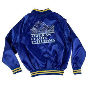 Vintage American Coaster Enthusiasts Satin Jacket Royal Blue Bomber - Etsy