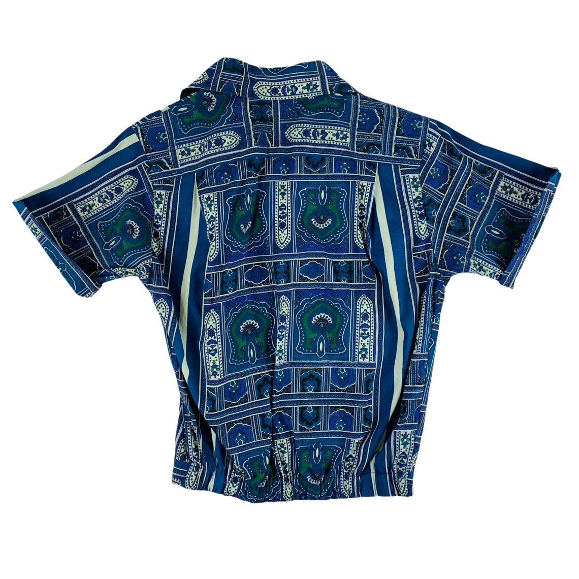 Vintage 1950s Blue Mens Patio Cabana Shirt Catalina Button - Etsy