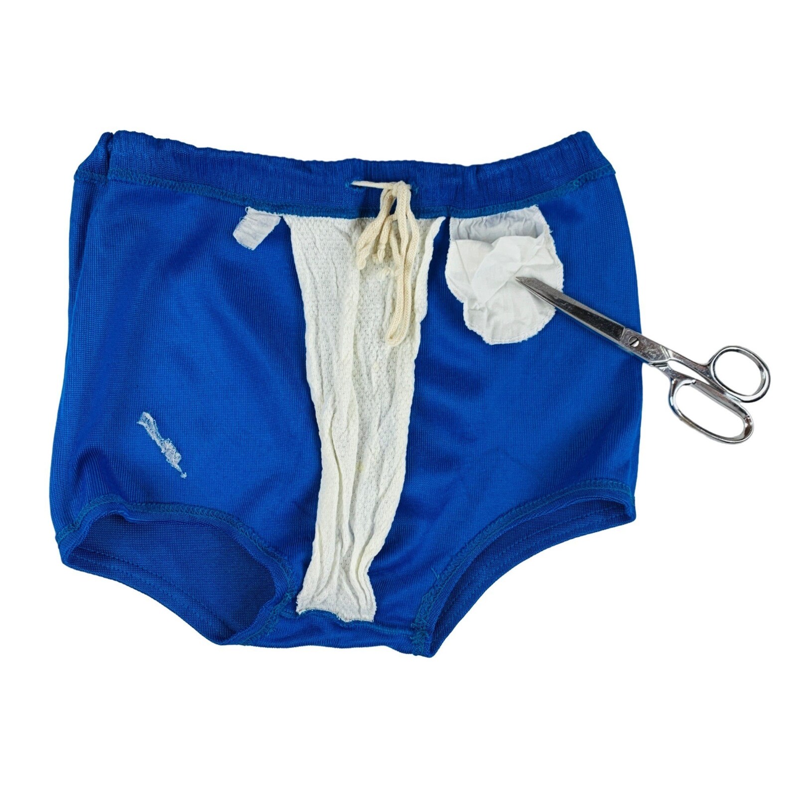 Vintage 60s Swim Suit Men's Extra Small Royal Blue Knit Trunks Scuba ...