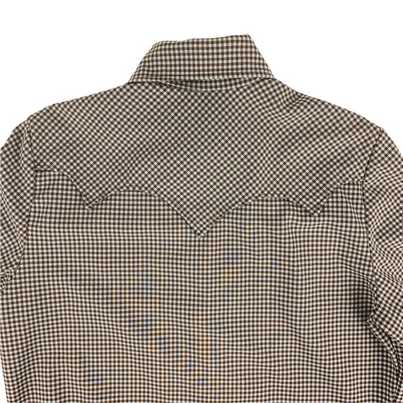 Vintage 1970s Checkered Shirt Men's Large Western Pea… - Gem