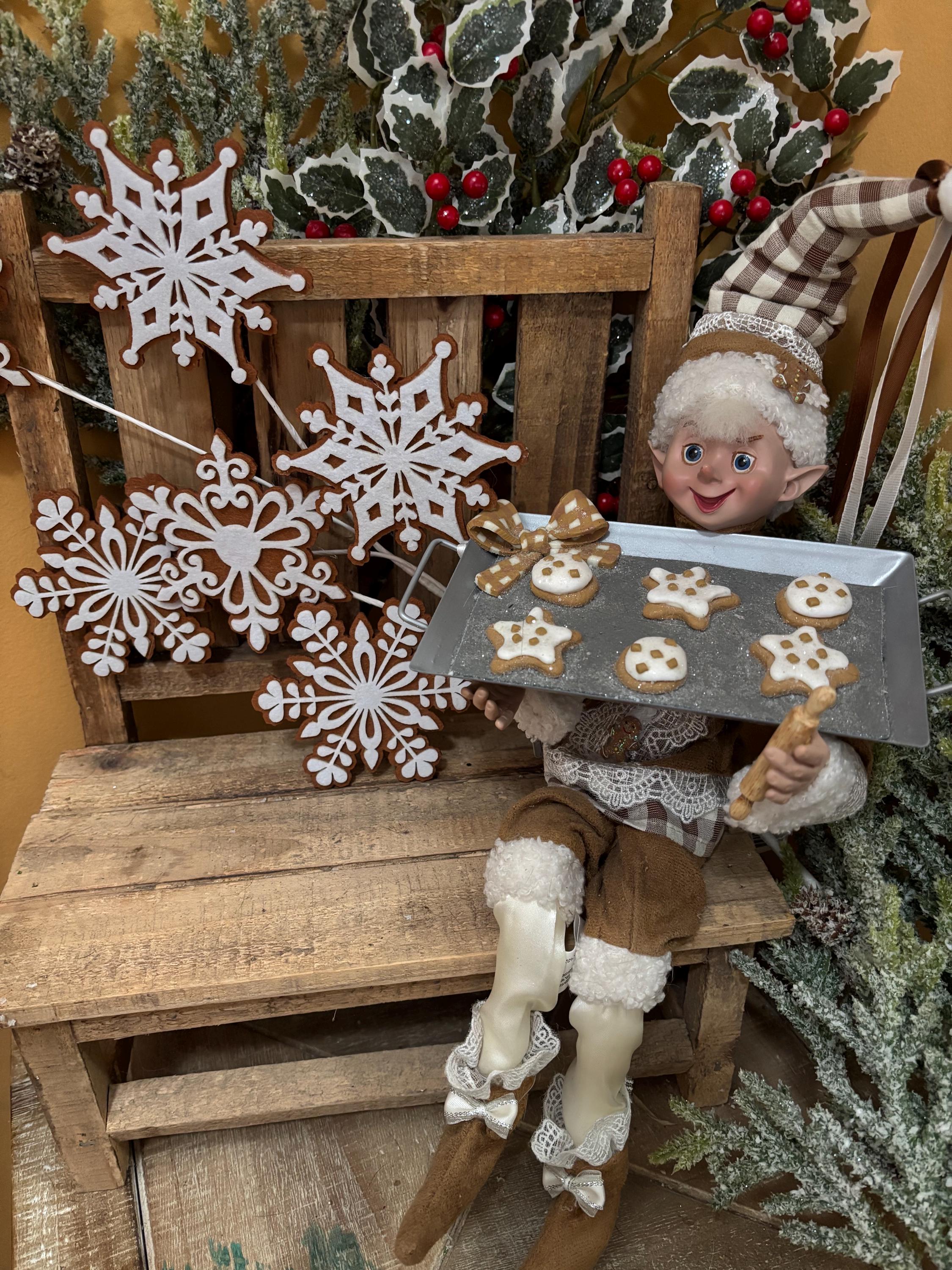 Whimsical Christmas Elves Posable Gingerbread Elf by Raz Imports - Etsy