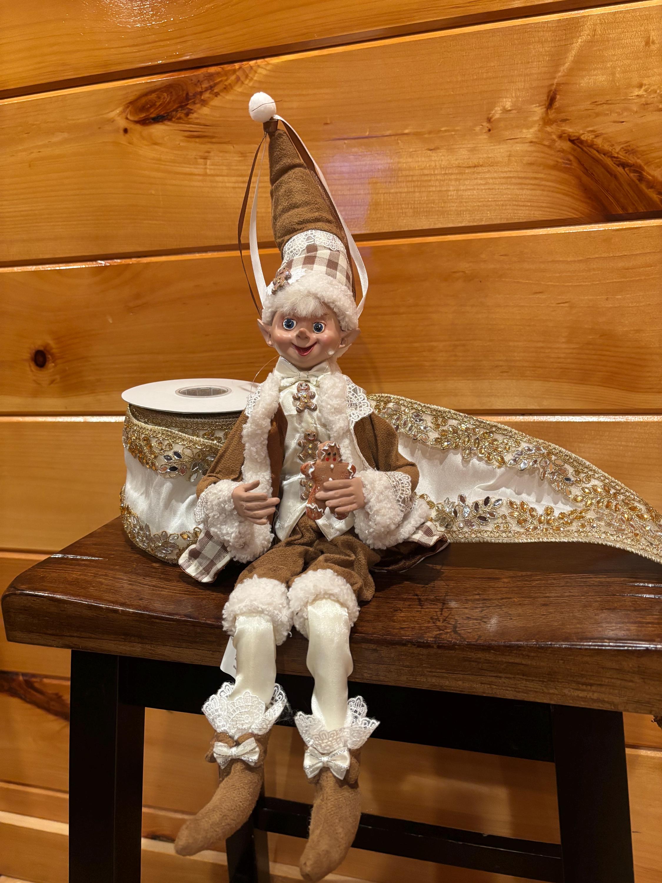 Whimsical Christmas Elves Posable Gingerbread Elf by Raz Imports - Etsy