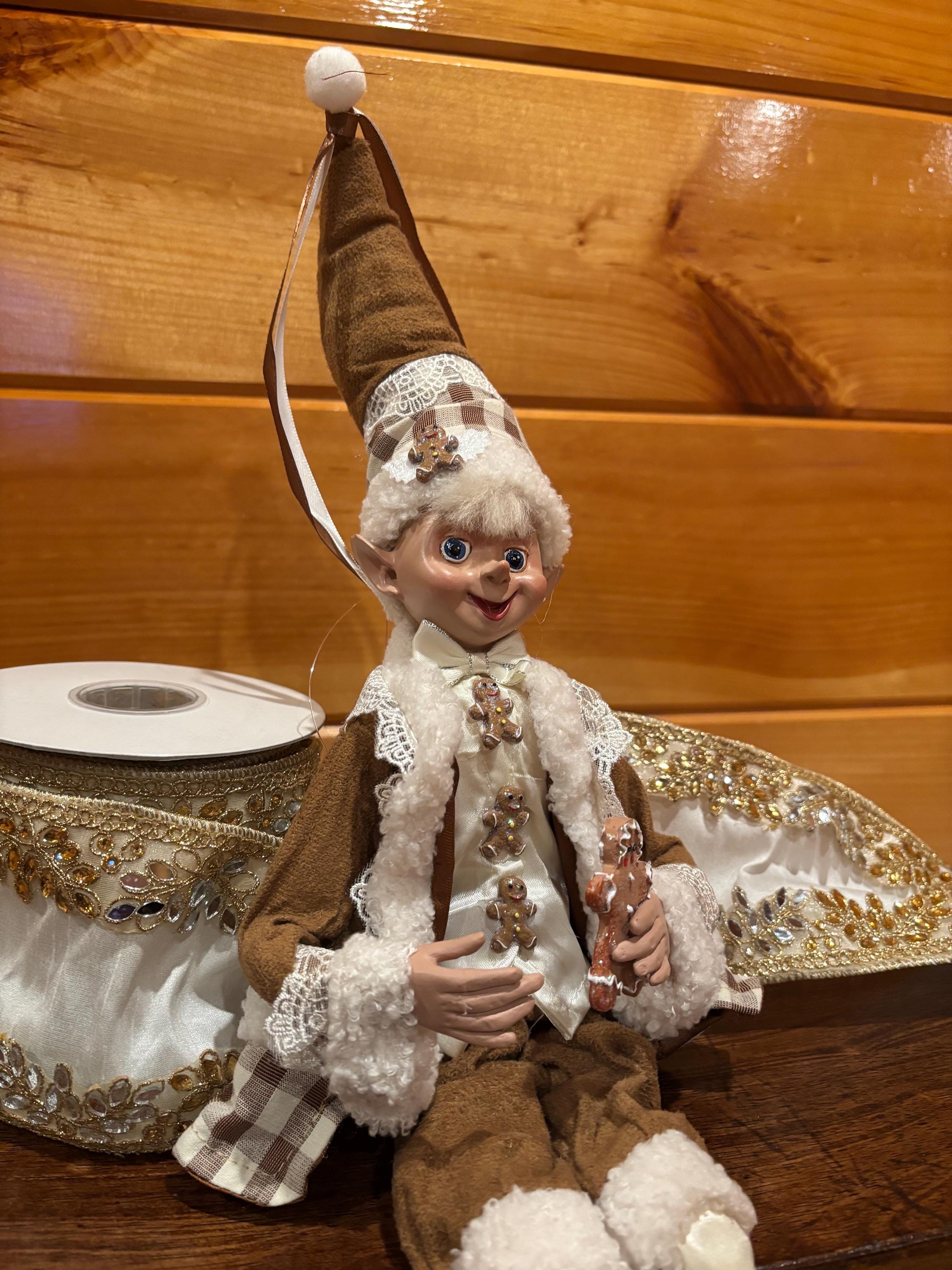 Whimsical Christmas Elves Posable Gingerbread Elf by Raz Imports - Etsy