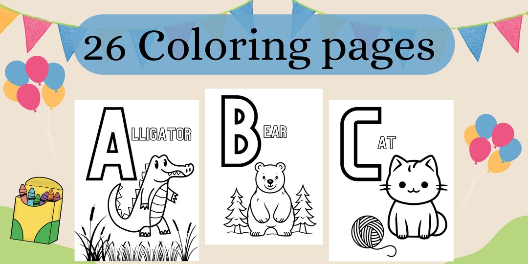 ABC Printable Animal Coloring Sheets - A Creative Journey From A to Z ...