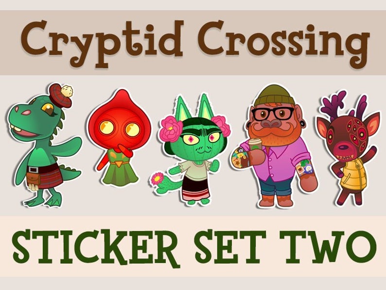 Cryptid Crossing: Sticker Set Two - Etsy