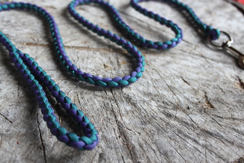Purple and Teal Paracord Lead - Etsy