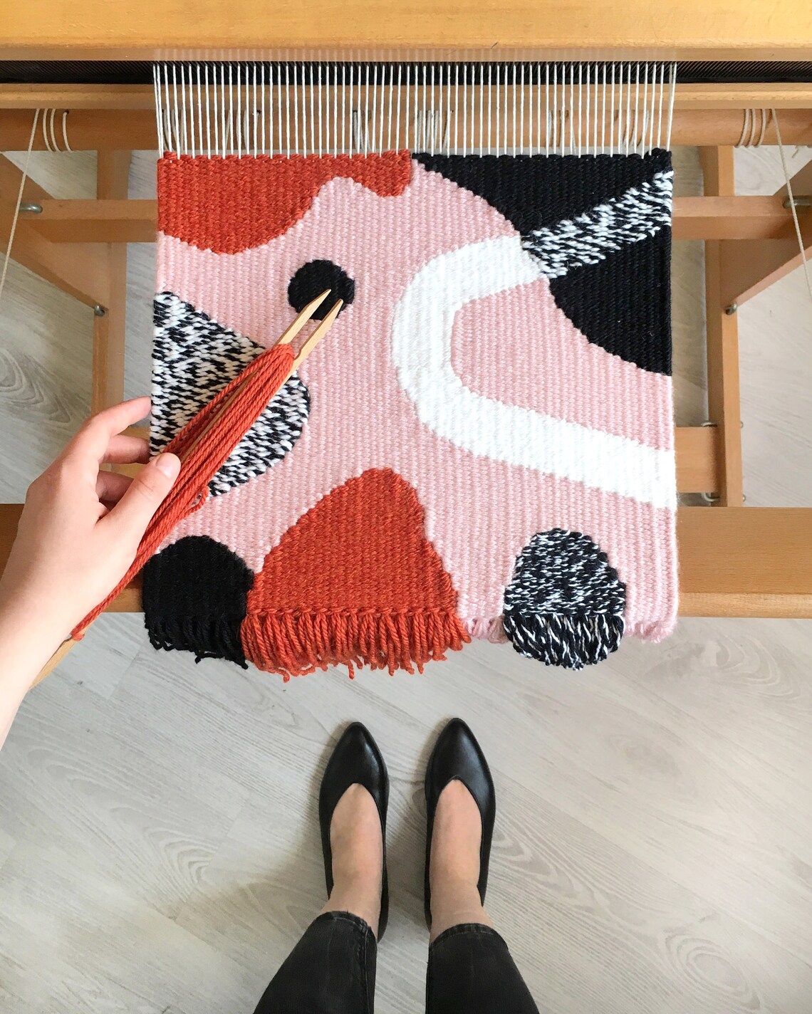 READY TO SHIP Abstract Woven Wall Hanging Woven Tapestry Abstract Art ...