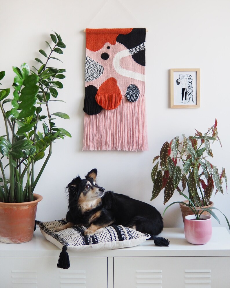 READY TO SHIP Abstract Woven Wall Hanging Woven Tapestry Abstract Art ...