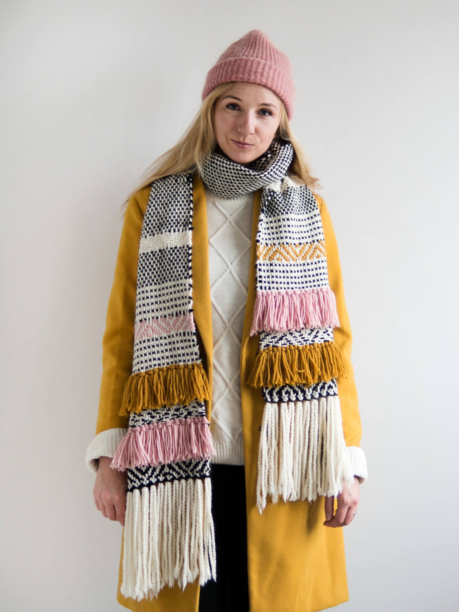 Colorful Boho Chunky Handwoven Scarf, Boho Style, Soft Shawl, Winter ...