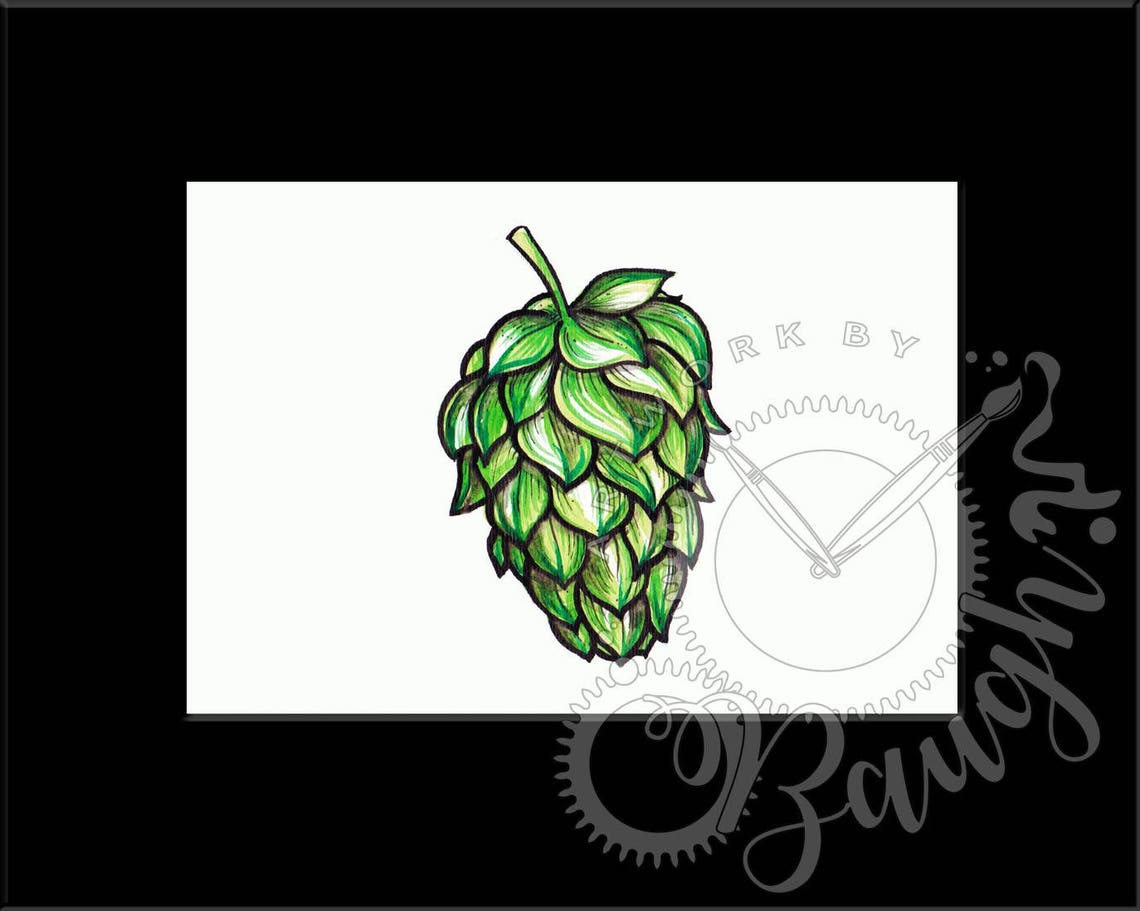 Hops 5x7 Print in 8x10 Mat Hops Plant Beer Making Gifts - Etsy