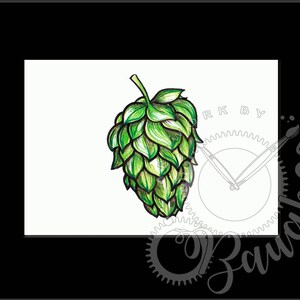 Hops 5x7 Print in 8x10 Mat, Hops Plant, Beer Making Gifts, Gifts for ...