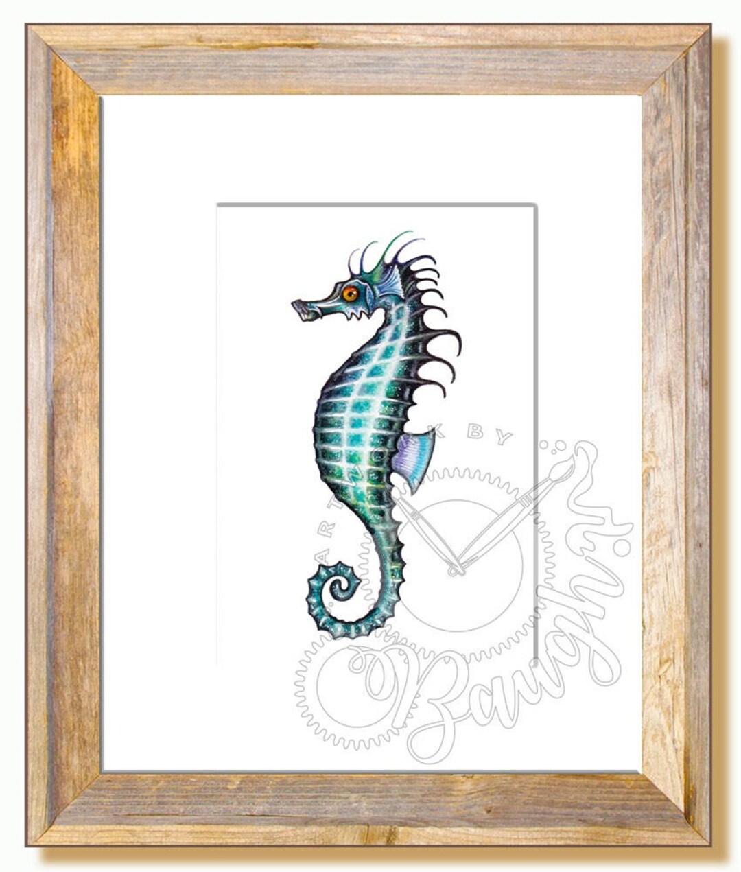 Seahorse Watercolor Print, Ocean Print, Seahorse, Watercolor Print ...