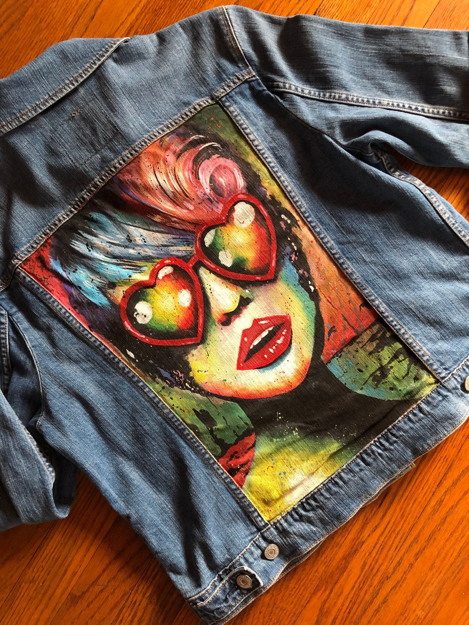 Custom Hand Painted Jacket Original One of a Kind Jacket - Etsy