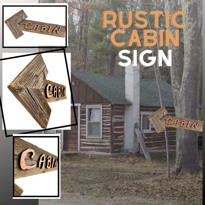Rustic "cabin" Sign - Etsy