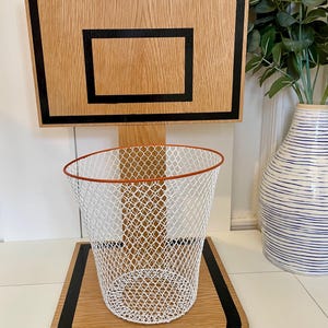 Handmade Basketball Hoop Trash Bin: Mahogany, White Oak, Walnut - Etsy