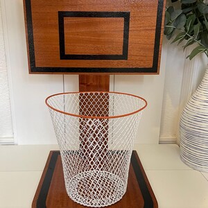 Handmade Basketball Hoop Trash Bin: Mahogany, White Oak, Walnut - Etsy
