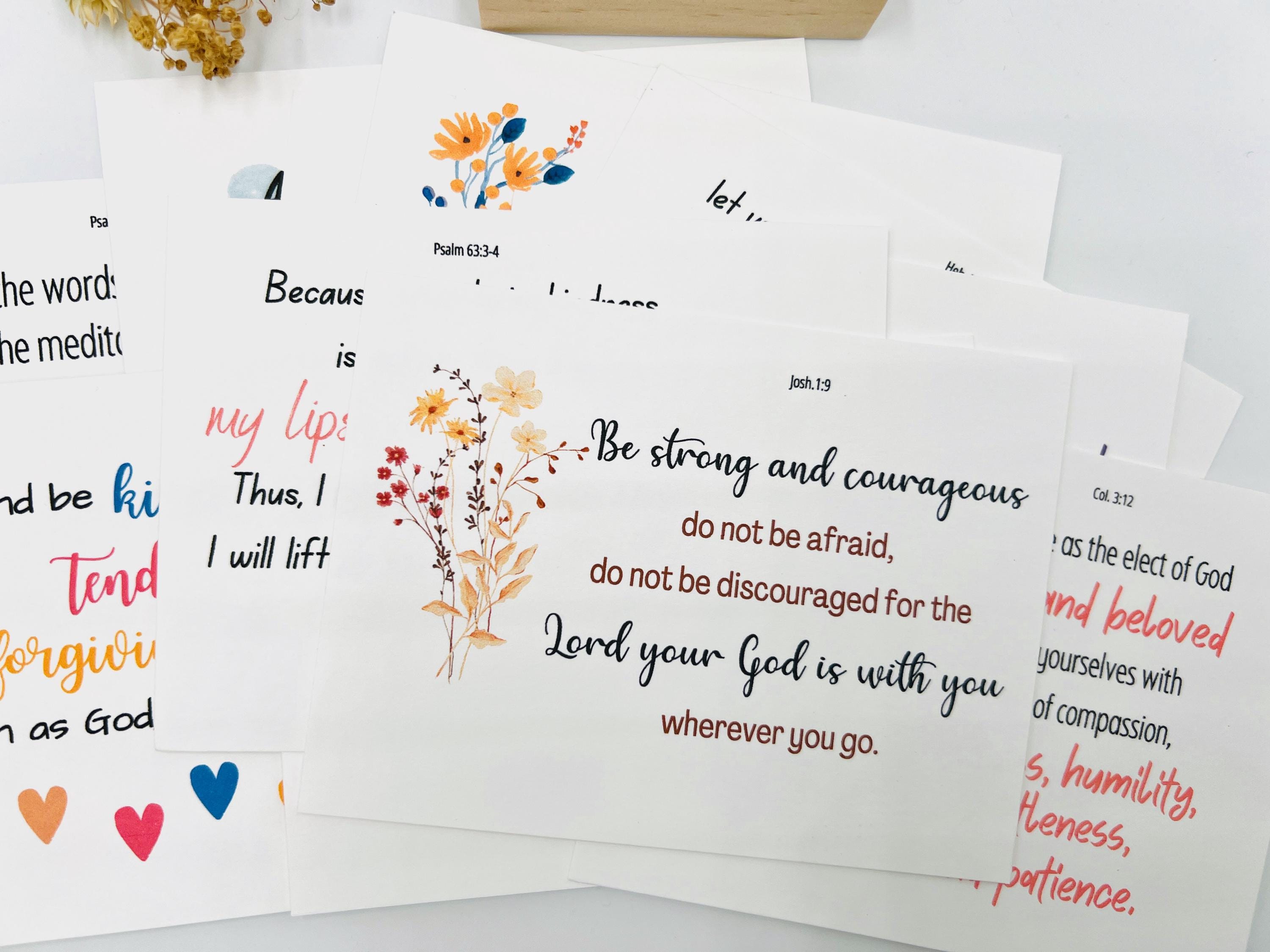 Scripture Cards/bible Verse Cards/bible Cards/christian Gift Cards ...