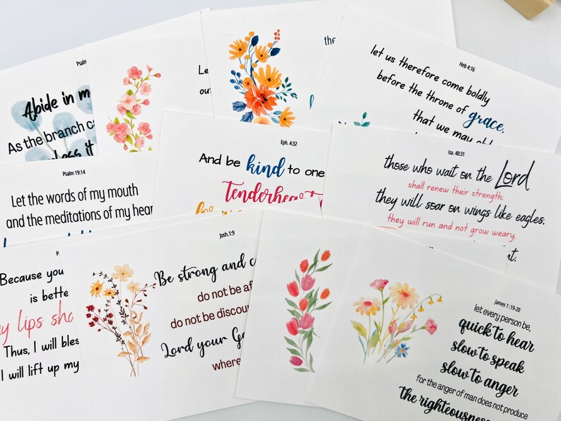Scripture Cards/bible Verse Cards/bible Cards/christian Gift Cards ...