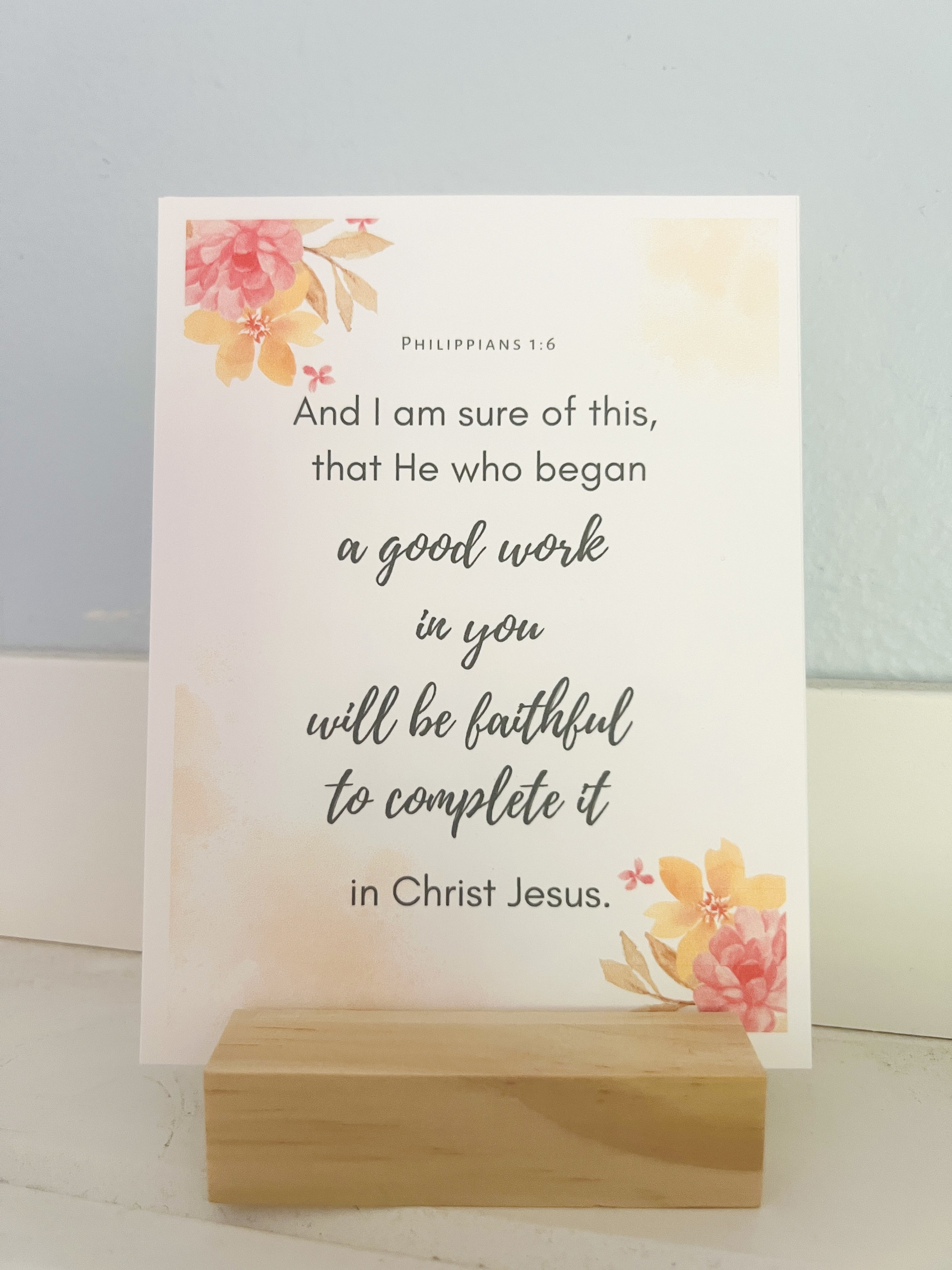 Scripture Cards Display Bible Verse Set of Cards for Desk W Bible Quote ...