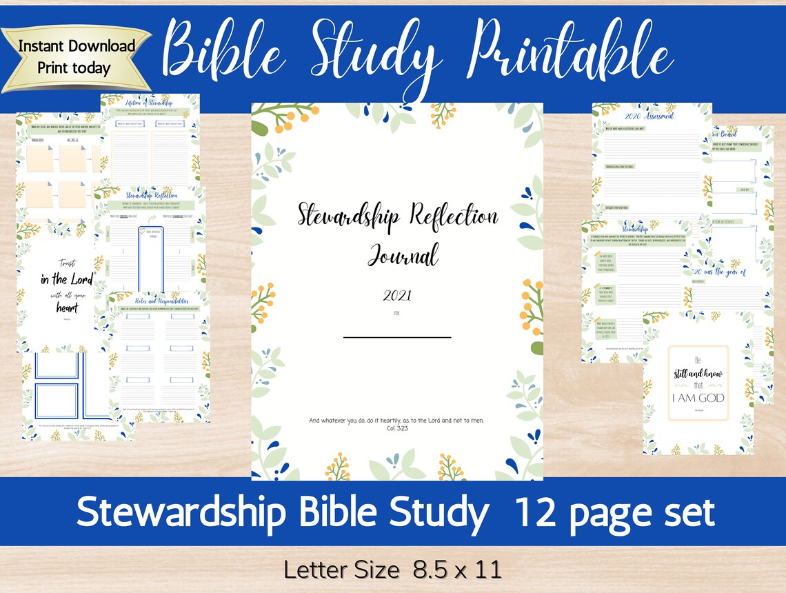 Bible Study/Faith Journal/Worksheet/Digital Printable PDF | Etsy