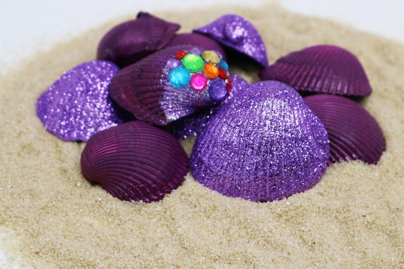 Purple Seashell Decor Set of 10 - Etsy