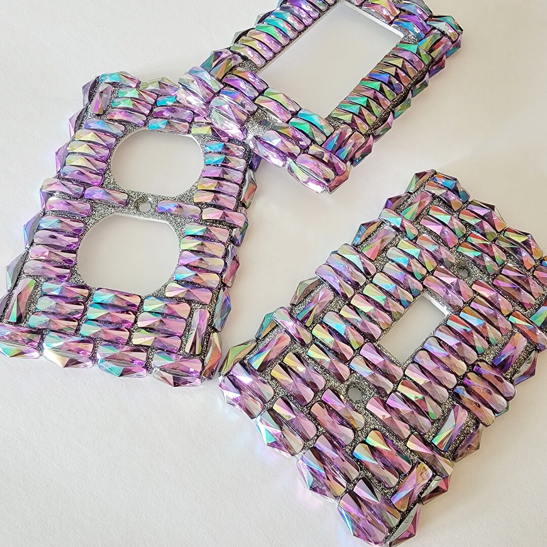 Purple/iridescent | Light Switch & Outlet Covers | Purple | Crystal Lux ...