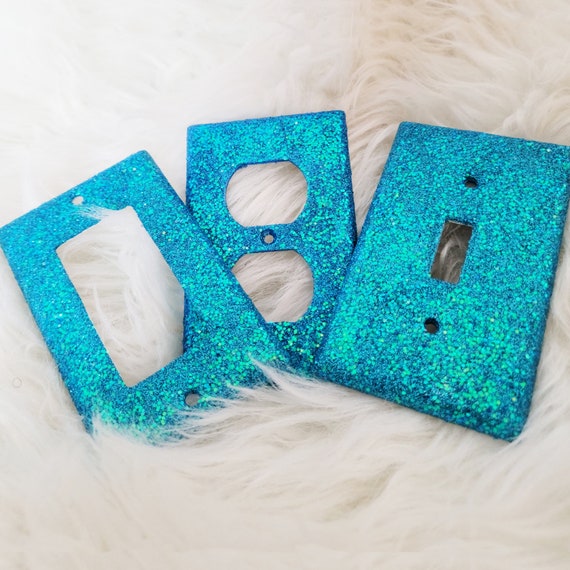 Light Switch/outlet Covers Blue Ocean Shimmer & Glam | Etsy