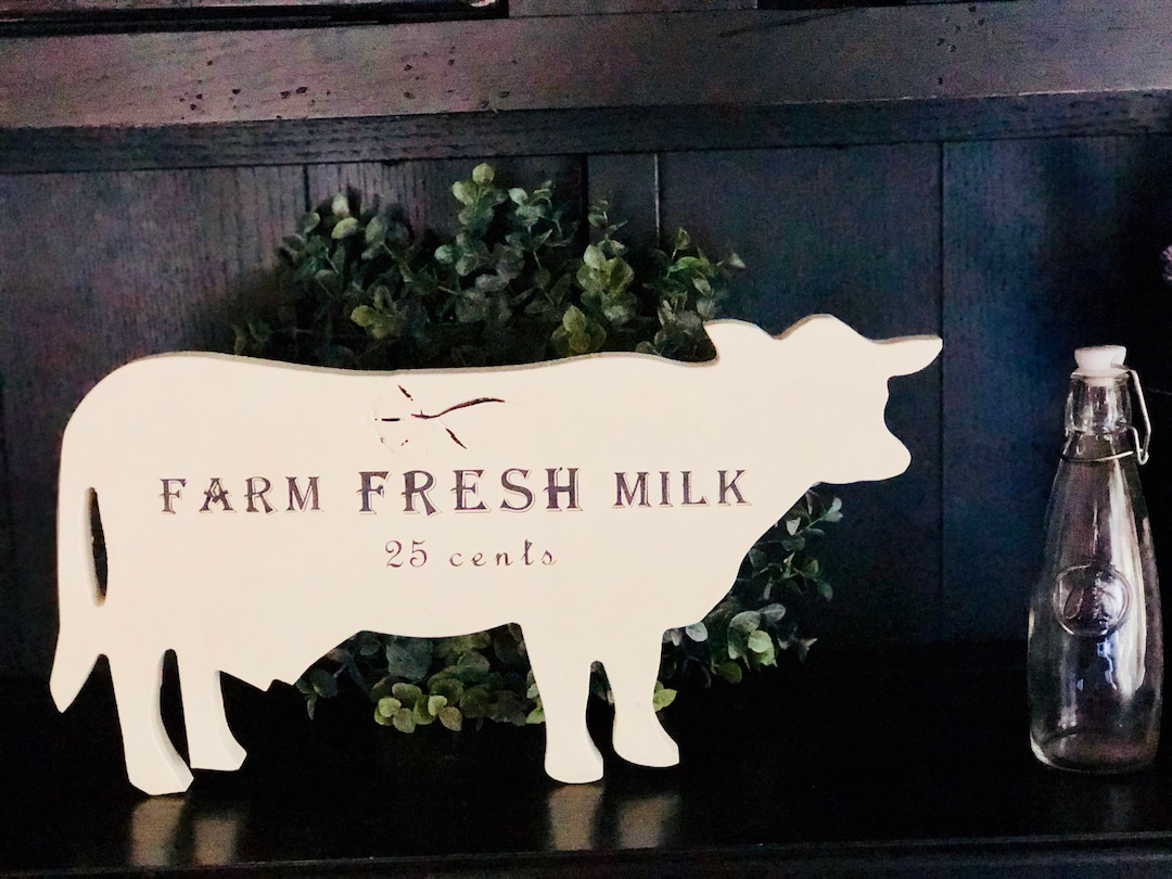 Cow Decor~ Wooden Cow ~ Farmhouse Cow Decor ~ Kitchen Cow Decor ~ Farm ...