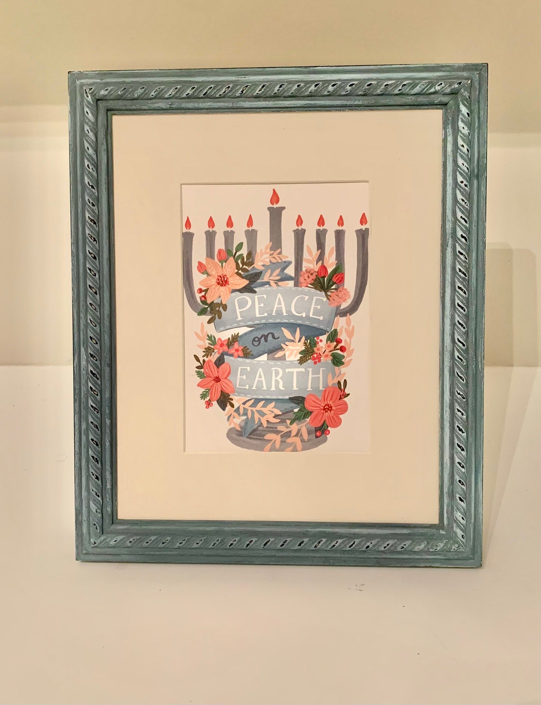 8x10 Hanukkah Picture Frame ~ 5x10 Matted Hanukkah Picture Frame ...