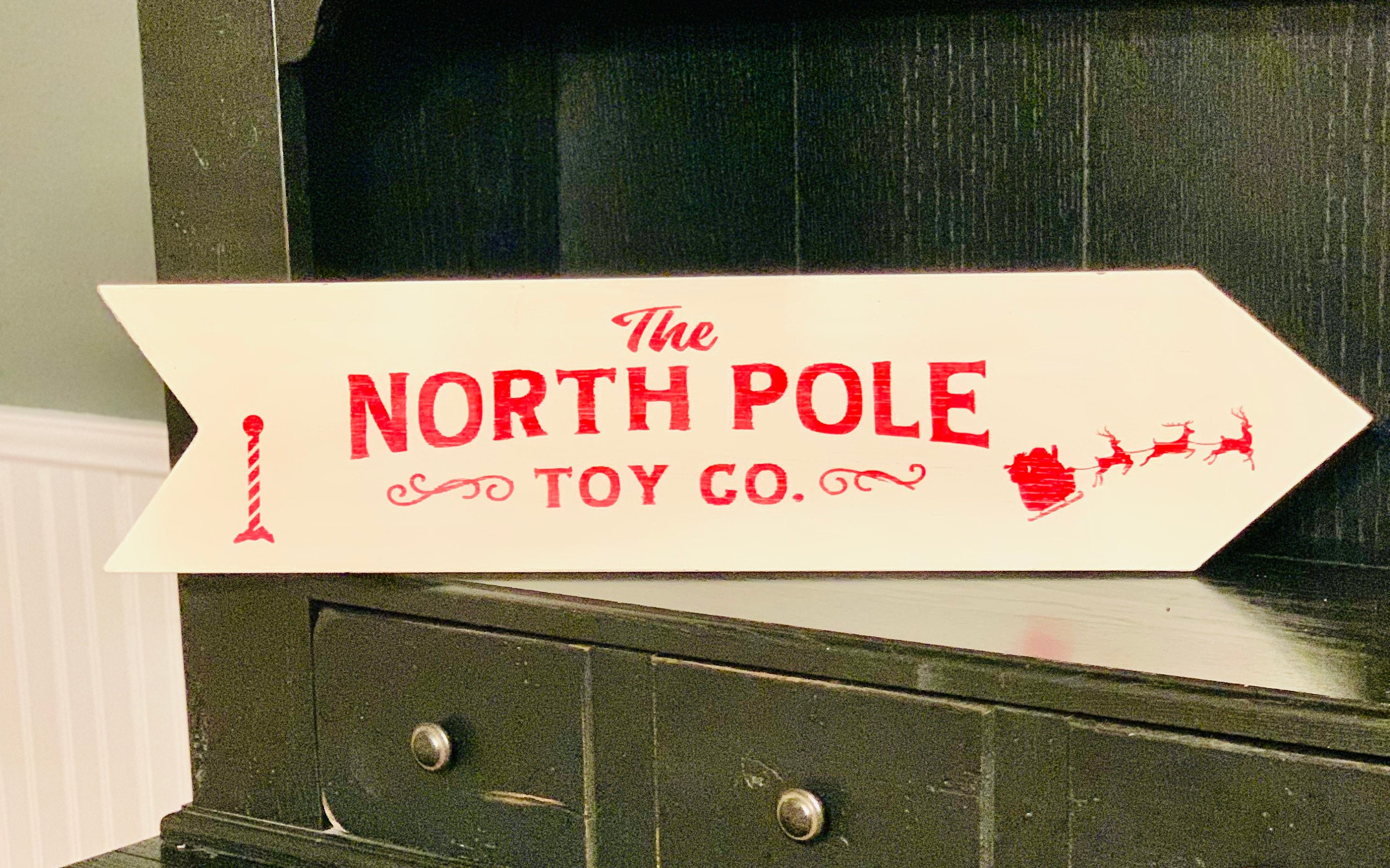 Christmas North Pole Sign~the North Pole Toy Company~north Pole ...