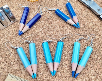 Colored Pencil Earrings | Etsy