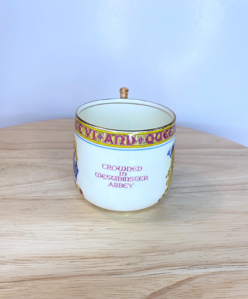 1937 Antique Teacup Commemorative Royalty Queen Elizabeth Fine China ...